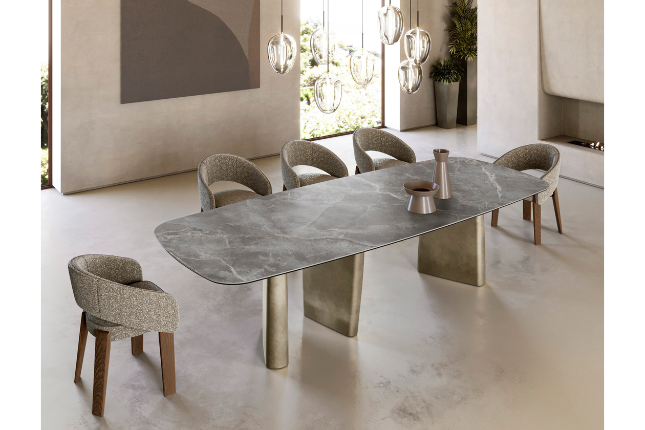 Albert Table with Ceramic Top | Eforma