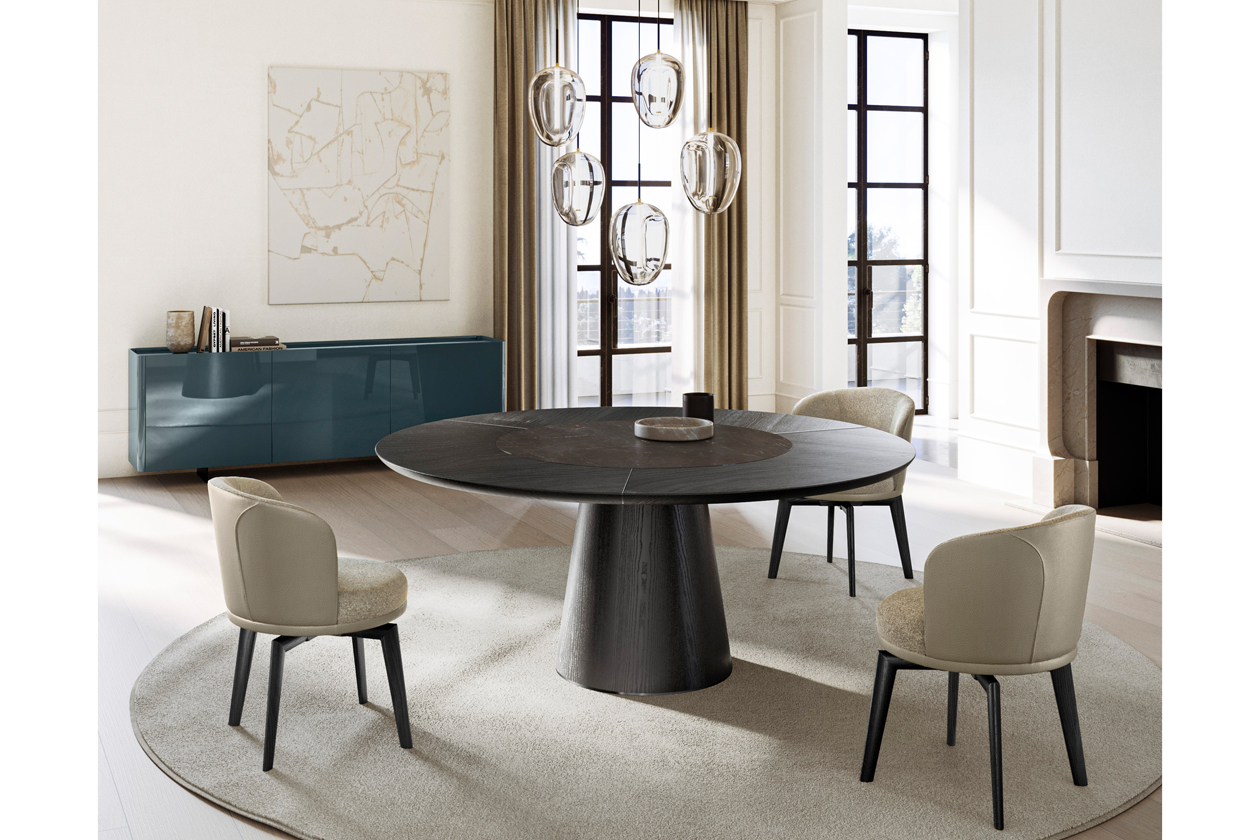 Teo Table in Wood and Ceramic | Eforma