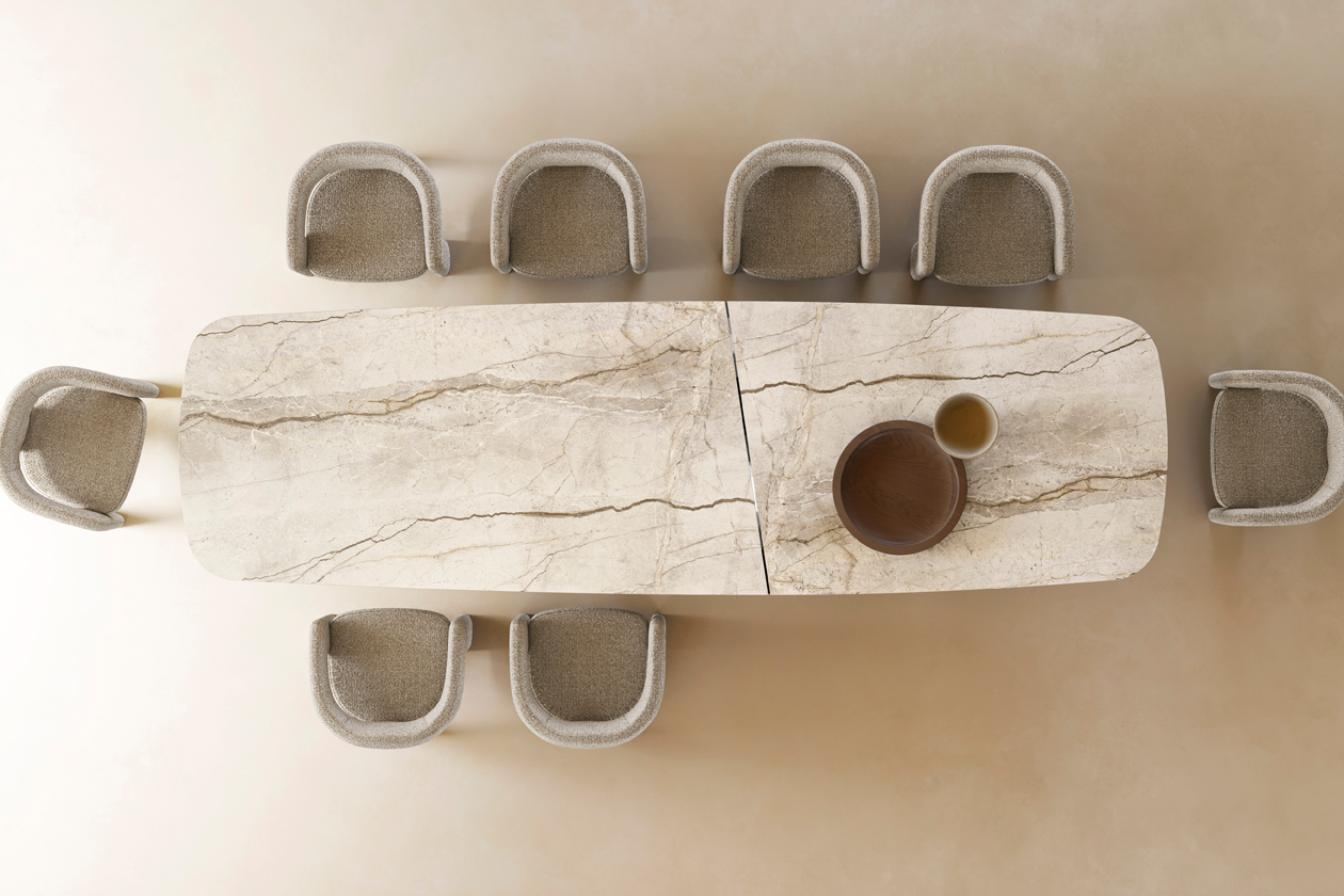 Albert Table with XL Ceramic Top | Eforma