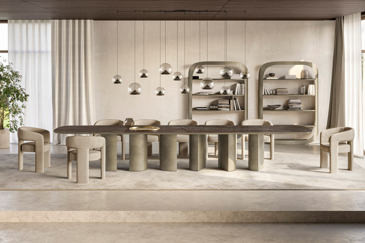 Plai Table with XL Ceramic Top | Eforma