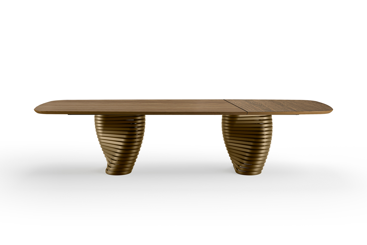 Rotolo Table with XL Wood Top | Eforma