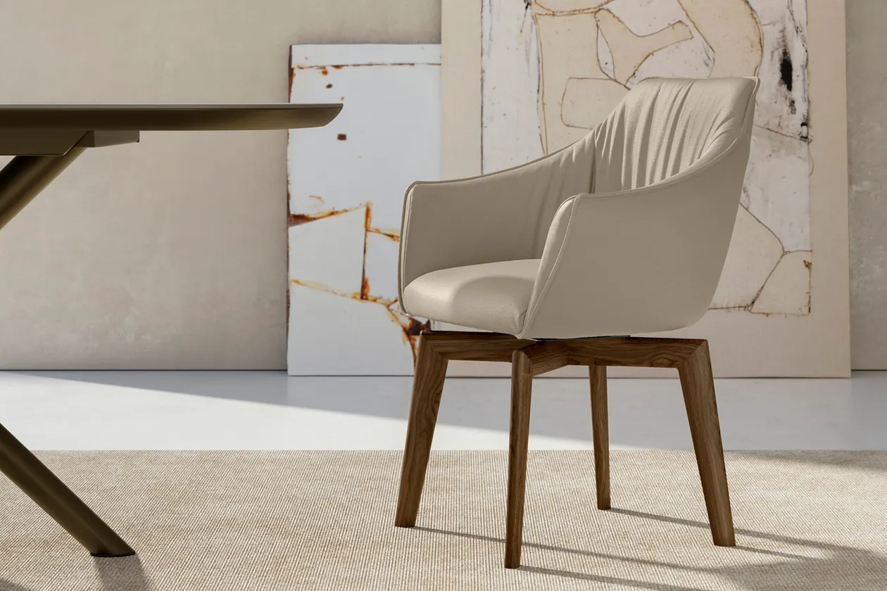 Sillón Era con Base Caballete de Madera | Eforma