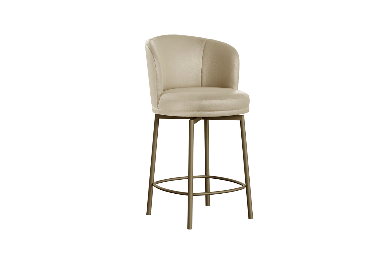 Ginger Stool with 4 Metal Legs | Eforma