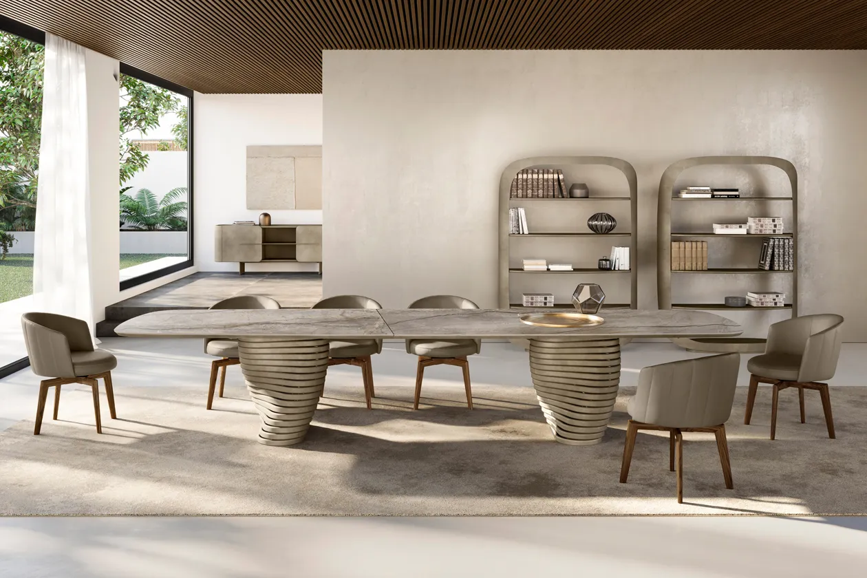 Rotolo Table with XL Ceramic Top | Eforma